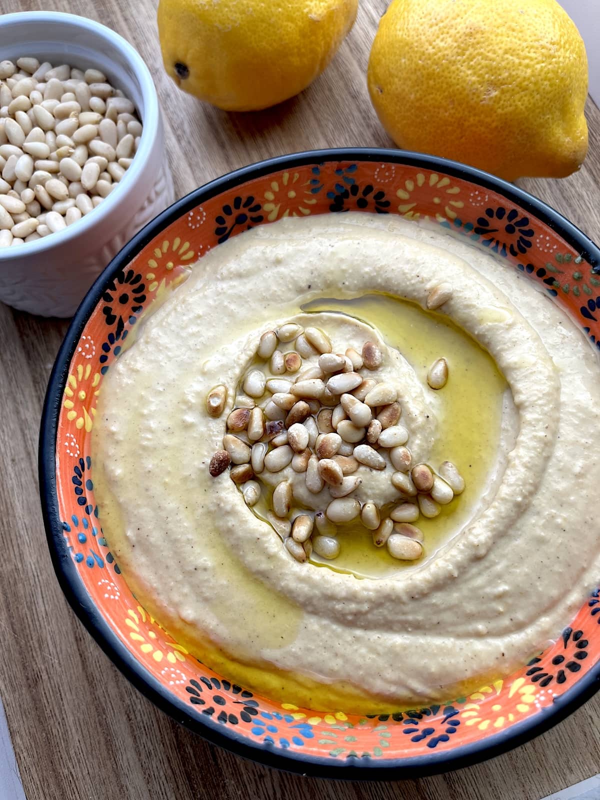 Creamy Hummus with Pine Nuts • Serious Food Crush